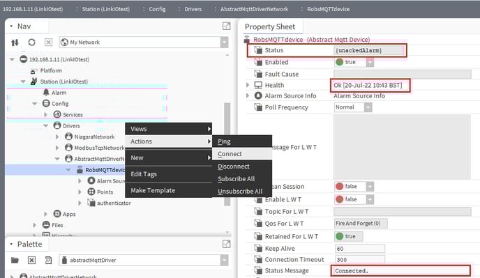 How do I Publish and Subscribe to MQTT Broker Topics Using a Niagara N4 Station?